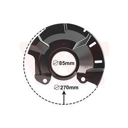 Van Wezel Spritzblech, Bremsscheibe 8323371 Vorderachse links f&uuml;r KIA