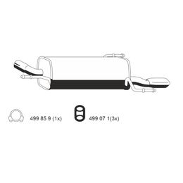 Ernst Endschalld&auml;mpfer 011181 f&uuml;r Opel GM
