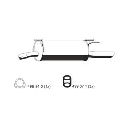 Ernst Endschalld&auml;mpfer 024280 f&uuml;r Opel GM