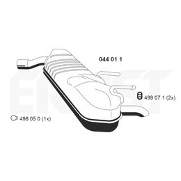 Ernst Endschalld&auml;mpfer 044011 f&uuml;r Opel GM