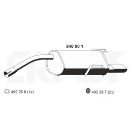 Ernst Endschalld&auml;mpfer 540001 f&uuml;r ALFA ROMEO