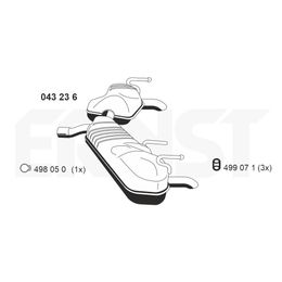 Ernst Endschalld&auml;mpfer 043236 f&uuml;r Opel GM