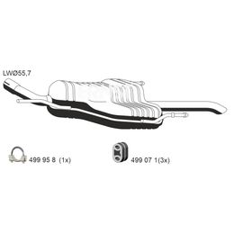 Ernst Endschalld&auml;mpfer 054041 f&uuml;r Opel GM