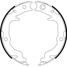Hella Bremsbackensatz, Feststellbremse 8da355050871 f&uuml;r AMC Citro&euml;n DODGE LANCIA MITSUBISHI JEEP
