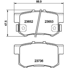 Hella Bremsbelagsatz, Scheibenbremse 8db355009581 f&uuml;r FERRARI HONDA (GAC) ACURA