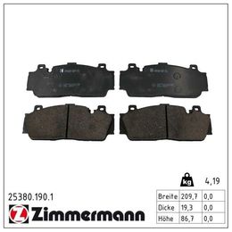 Zimmermann Bremsbelagsatz, Scheibenbremse 253801901 Vorderachse f&uuml;r BMW