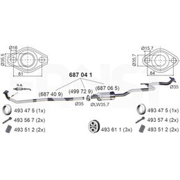 Ernst Mittelschalld&auml;mpfer Set 687041 f&uuml;r TOYOTA