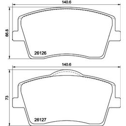 Hella Bremsbelagsatz, Scheibenbremse 8db355039001 f&uuml;r Volvo