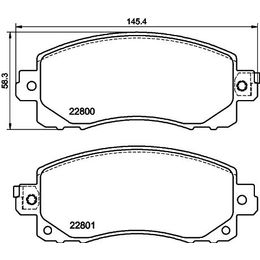 Hella Bremsbelagsatz, Scheibenbremse 8db355039161 Vorderachse f&uuml;r Subaru