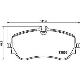 Hella Bremsbelagsatz, Scheibenbremse 8db355037751 Hinterachse f&uuml;r MAN VW
