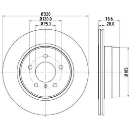 Hella Bremsscheibe 8dd355128761 320mm 20mm f&uuml;r BMW