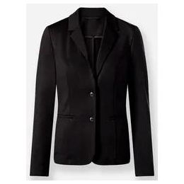 Jerseyblazer Inspirationen "Jersey-Blazer", Damen, Gr. 46, schwarz, 58% Viskose, 36% Polyamid, 6% Elasthan, Blazer