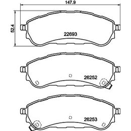 Hella Bremsbelagsatz, Scheibenbremse 8db355040751 f&uuml;r Ford AUSTRALIA