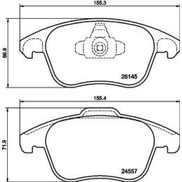 Hella Bremsbelagsatz, Scheibenbremse 8db355040141 f&uuml;r DS