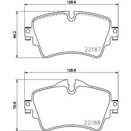 Hella Bremsbelagsatz, Scheibenbremse 8db355023091 f&uuml;r MINI BMW (BRILLIANCE)
