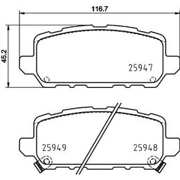 DON Bremsbelagsatz, Scheibenbremse pcp2006 f&uuml;r HONDA
