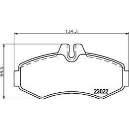 Hella Bremsbelagsatz, Scheibenbremse 8db355008631 f&uuml;r Mercedes