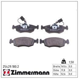 Zimmermann Bremsbelagsatz, Scheibenbremse 254291802 Vorderachse f&uuml;r Fiat