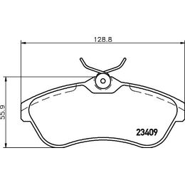 Hella Bremsbelagsatz, Scheibenbremse 8db355009321 f&uuml;r Citro&euml;n