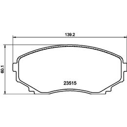 Hella Bremsbelagsatz, Scheibenbremse 8db355009641 f&uuml;r MAZDA MITSUBISHI