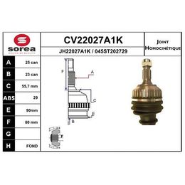 EAI Gelenksatz, Antriebswelle cv22027a1k
