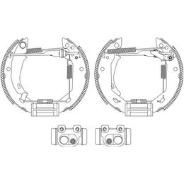 TEXTAR Bremsbackensatz Shoe Kit Pro 84031803 f&uuml;r Peugeot RENAULT
