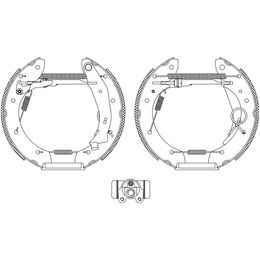 Hella Bremsbackensatz 8db355004351 f&uuml;r Peugeot Citro&euml;n