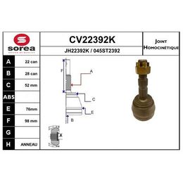 EAI Gelenksatz, Antriebswelle cv22392k