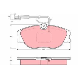 TRW Bremsbelagsatz, Scheibenbremse gdb1058 f&uuml;r LANCIA ALFA ROMEO FIAT