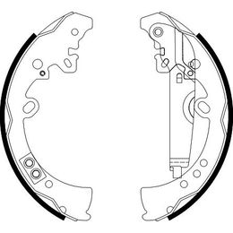 Hella Bremsbackensatz 8db355022591 Hinterachse f&uuml;r TOYOTA