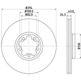 Hella Bremsscheibe 8dd355107311 294mm 24mm f&uuml;r Ford