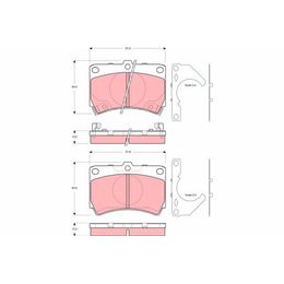 TRW Bremsbelagsatz, Scheibenbremse gdb3252 f&uuml;r MAZDA