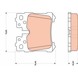 TRW Bremsbelagsatz, Scheibenbremse gdb3475 f&uuml;r LEXUS