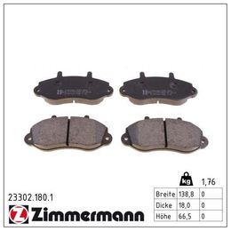 Zimmermann Bremsbelagsatz, Scheibenbremse 233021801 Vorderachse f&uuml;r Opel RENAULT