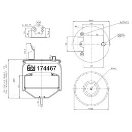 febi bilstein 174467 Hinterachse 225mm f&uuml;r Volvo