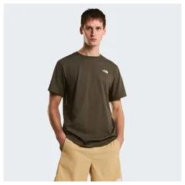 T-Shirt The North Face "M EVOLUTION SIMPLE DOME REGULAR SHORT SL", Herren, Gr. XL, new taupe gr&uuml;n, Obermaterial: 100% Baumwolle, Shirts T-Shirt, normale Passform, Kurzarm, f&uuml;r den Alltag, aus Poly-Baumwolle