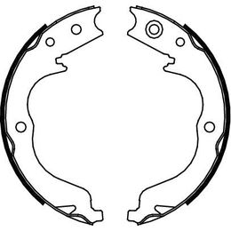 TRISCAN Bremsbackensatz, Feststellbremse 810010029 f&uuml;r Peugeot MITSUBISHI Subaru