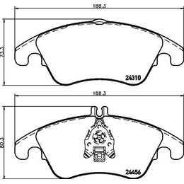 Hella Bremsbelagsatz, Scheibenbremse 8db355012621 f&uuml;r Mercedes (BBDC)