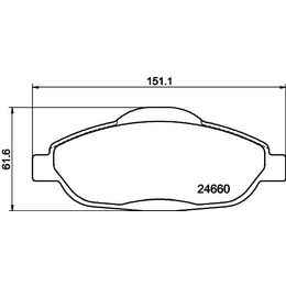 DON Bremsbelagsatz, Scheibenbremse pcp1100 f&uuml;r CITRO&Euml;N PEUGEOT