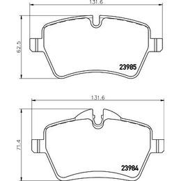 Hella Bremsbelagsatz, Scheibenbremse 8db355012341 f&uuml;r MINI