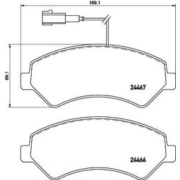 DON Bremsbelagsatz, Scheibenbremse pcp1650 f&uuml;r CITRO&Euml;N PEUGEOT FIAT RAM