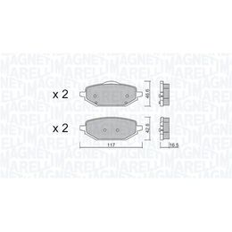 MAGNETI MARELLI Bremsbelagsatz, Scheibenbremse 363916061474