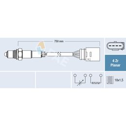 FAE Lambdasonde 77405 nach Katalysator f&uuml;r STANDARD AUTOMOBILE VAG