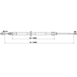 ATE Seilzug, Feststellbremse 24372710812 f&uuml;r RENAULT