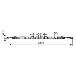 Bosch Seilzug, Feststellbremse 1987482403 f&uuml;r Fiat