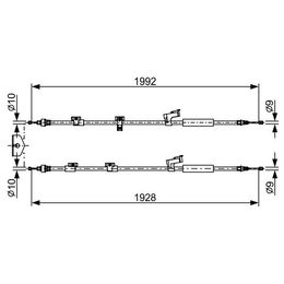 Bosch Seilzug, Feststellbremse 1987482494 f&uuml;r Ford