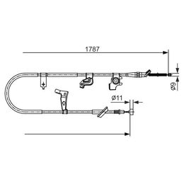 Bosch Seilzug, Feststellbremse 1987482435 f&uuml;r Fiat Suzuki