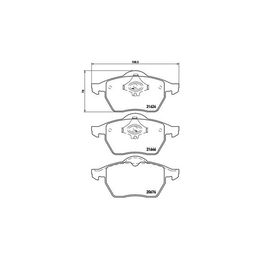 MAGNETI MARELLI Bremsbelagsatz, Scheibenbremse 363700485036 f&uuml;r VW SEAT
