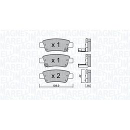 MAGNETI MARELLI Bremsbelagsatz, Scheibenbremse 363916060891 f&uuml;r HONDA