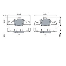 Bosch Bremsbelagsatz, Scheibenbremse 0986424849 f&uuml;r BMW